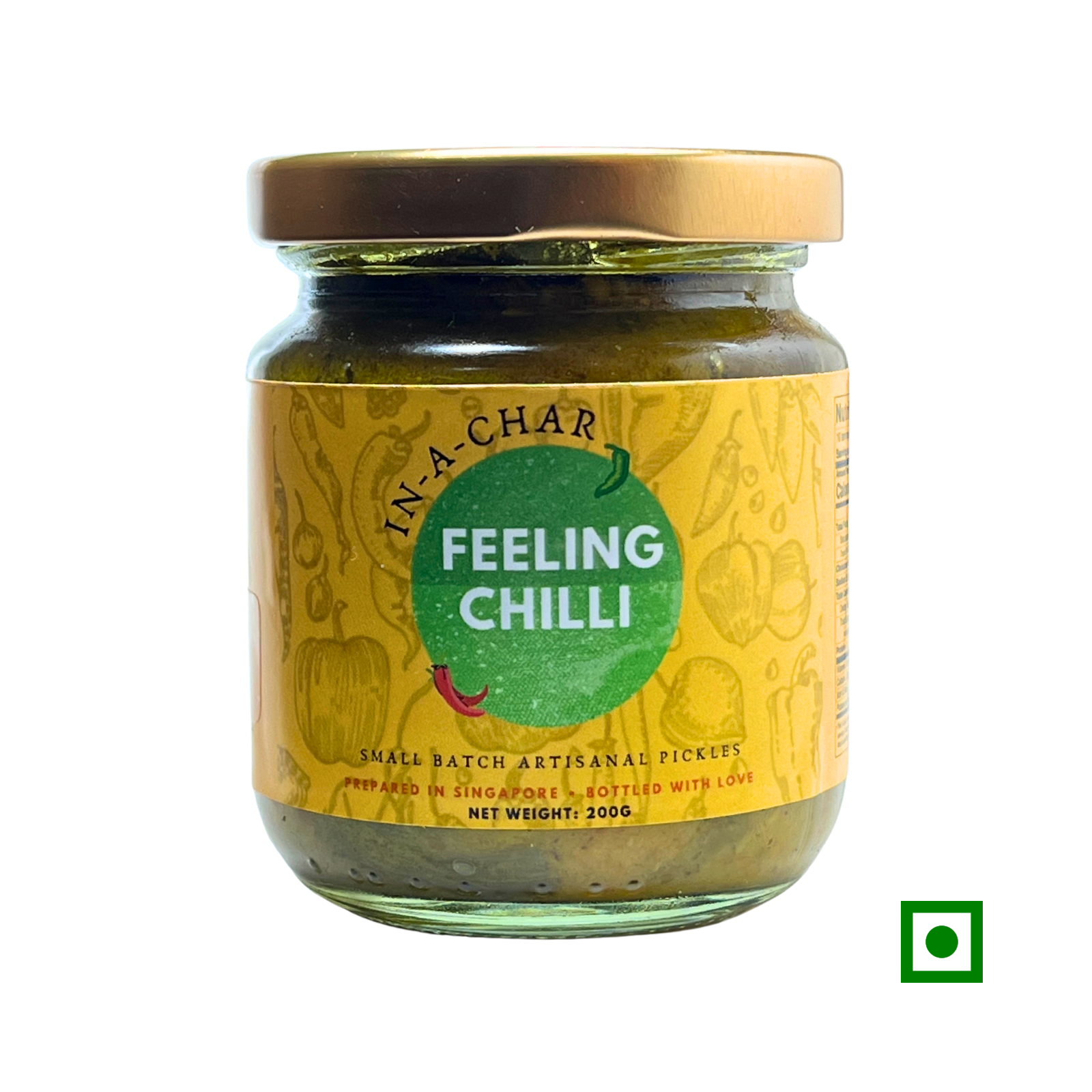 Green Chilli Artisanal Achar - 200G – INACHAR